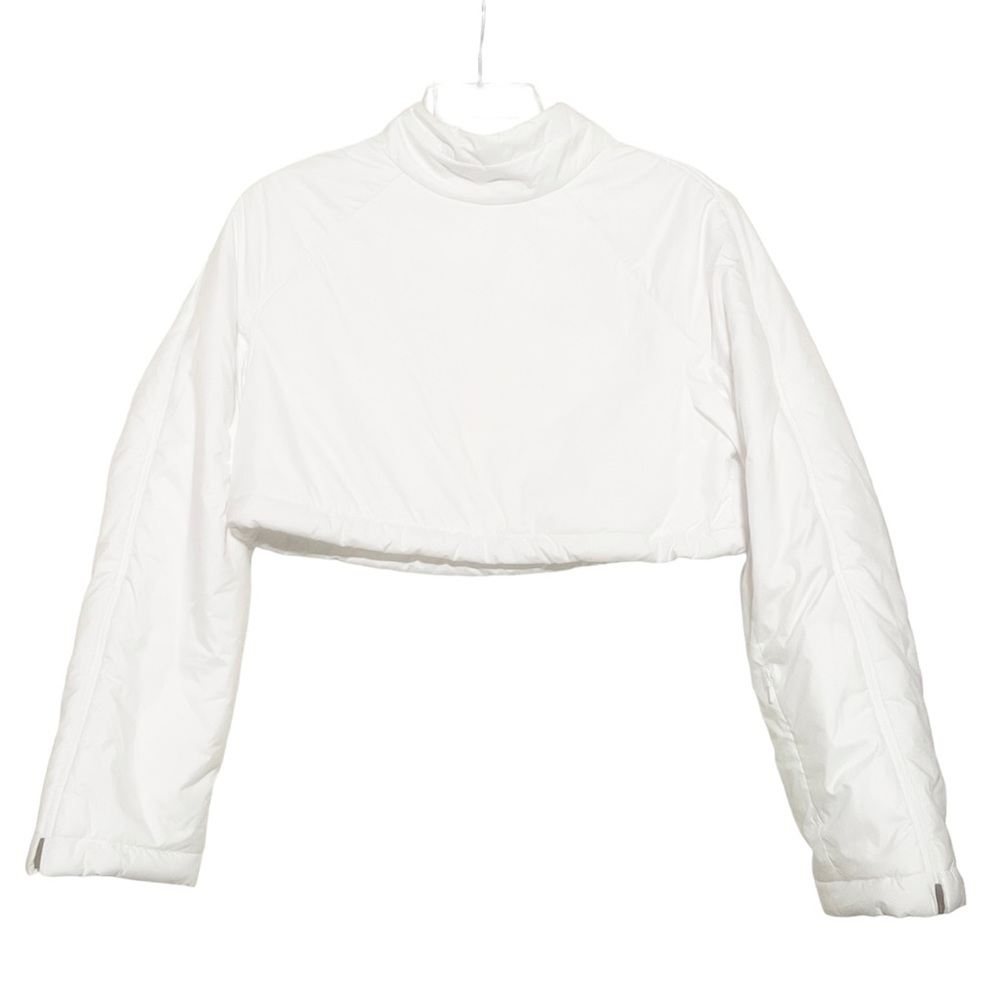 Rare Lululemon Lab Cropt Pillow Mock Neck Jacket Whit… - Gem